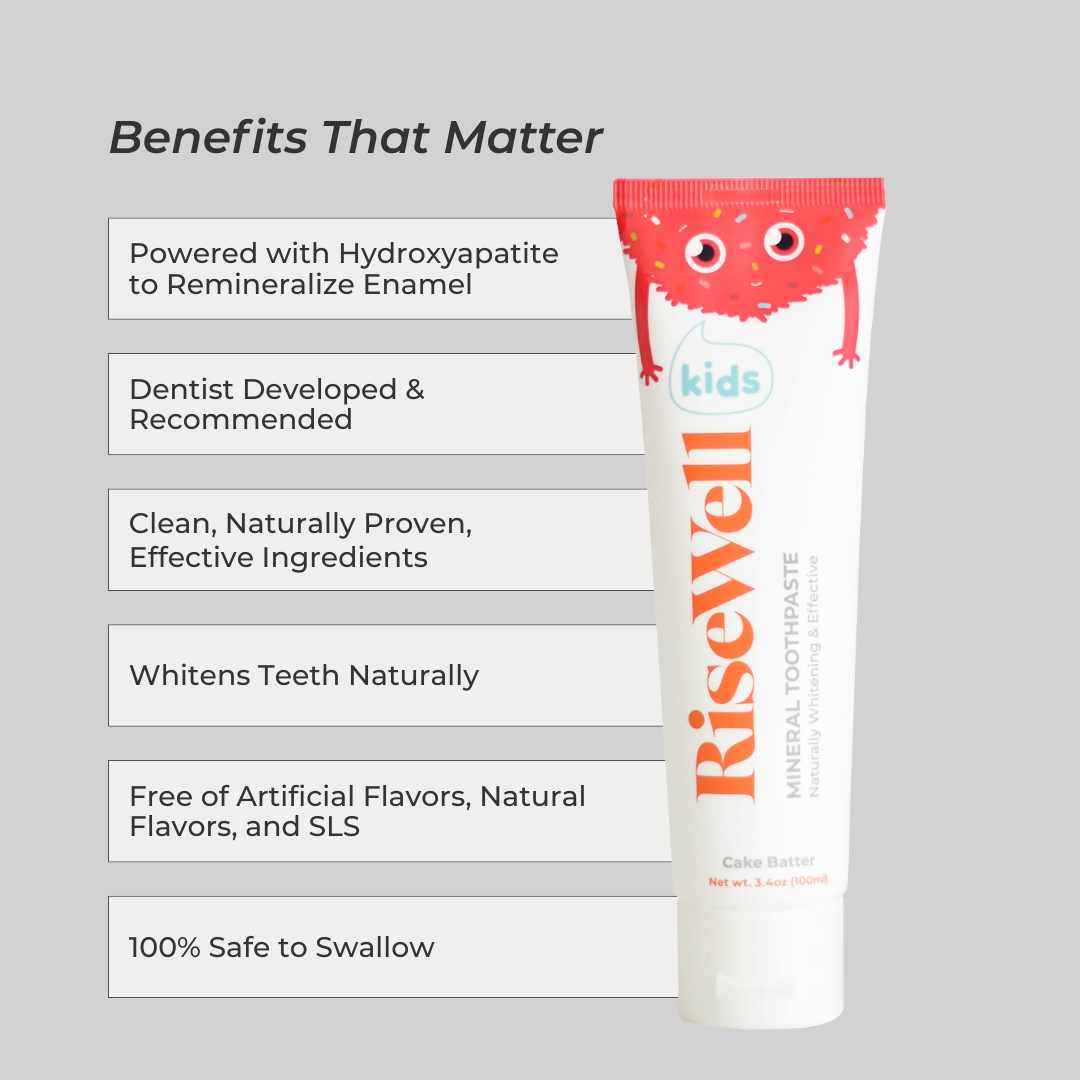 Natural Kids Toothpaste | Birthday Cake Toothpaste | RiseWell