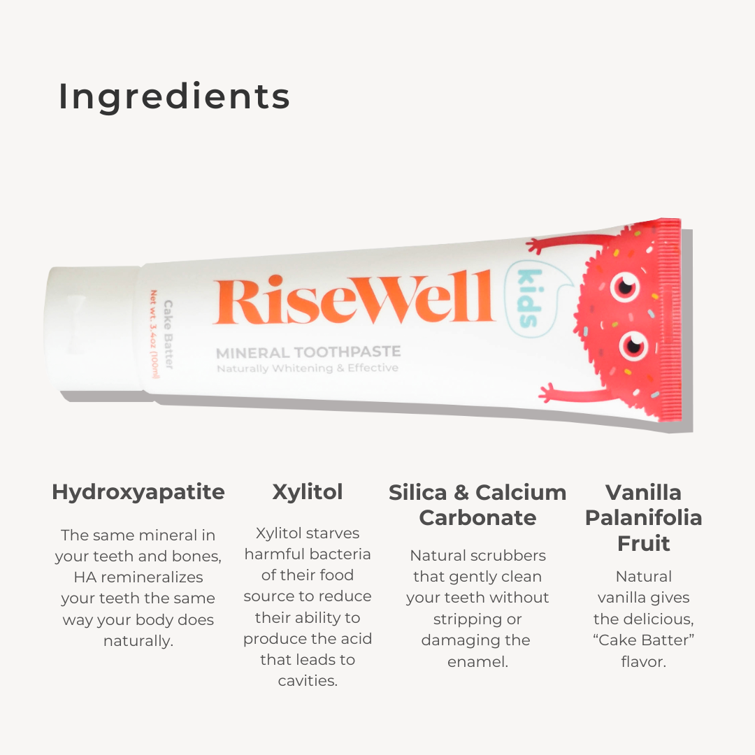 Natural Kids Toothpaste | Birthday Cake Toothpaste | RiseWell