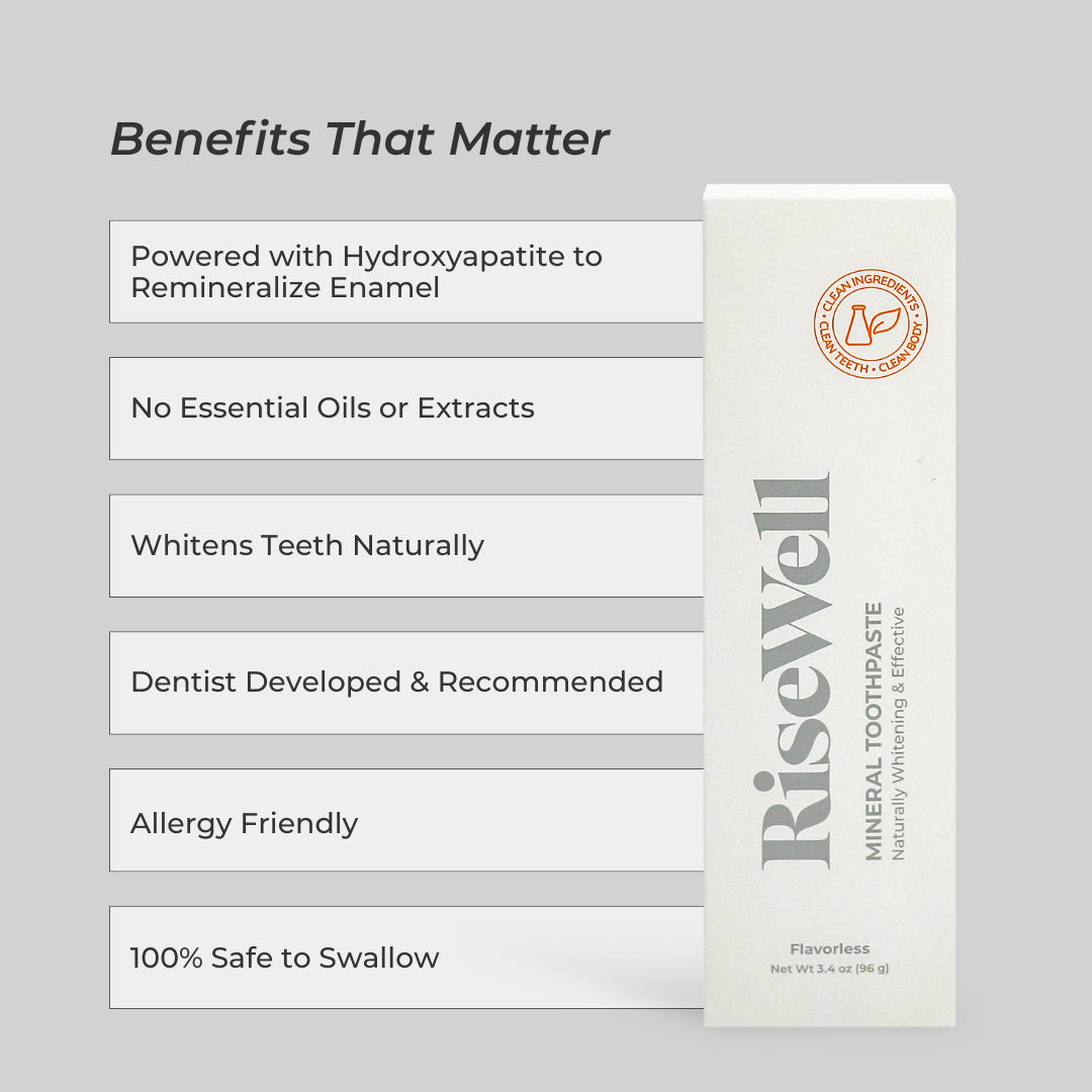 RiseWell Flavorless Mineral Toothpaste | Gentle & Effective Toothpaste