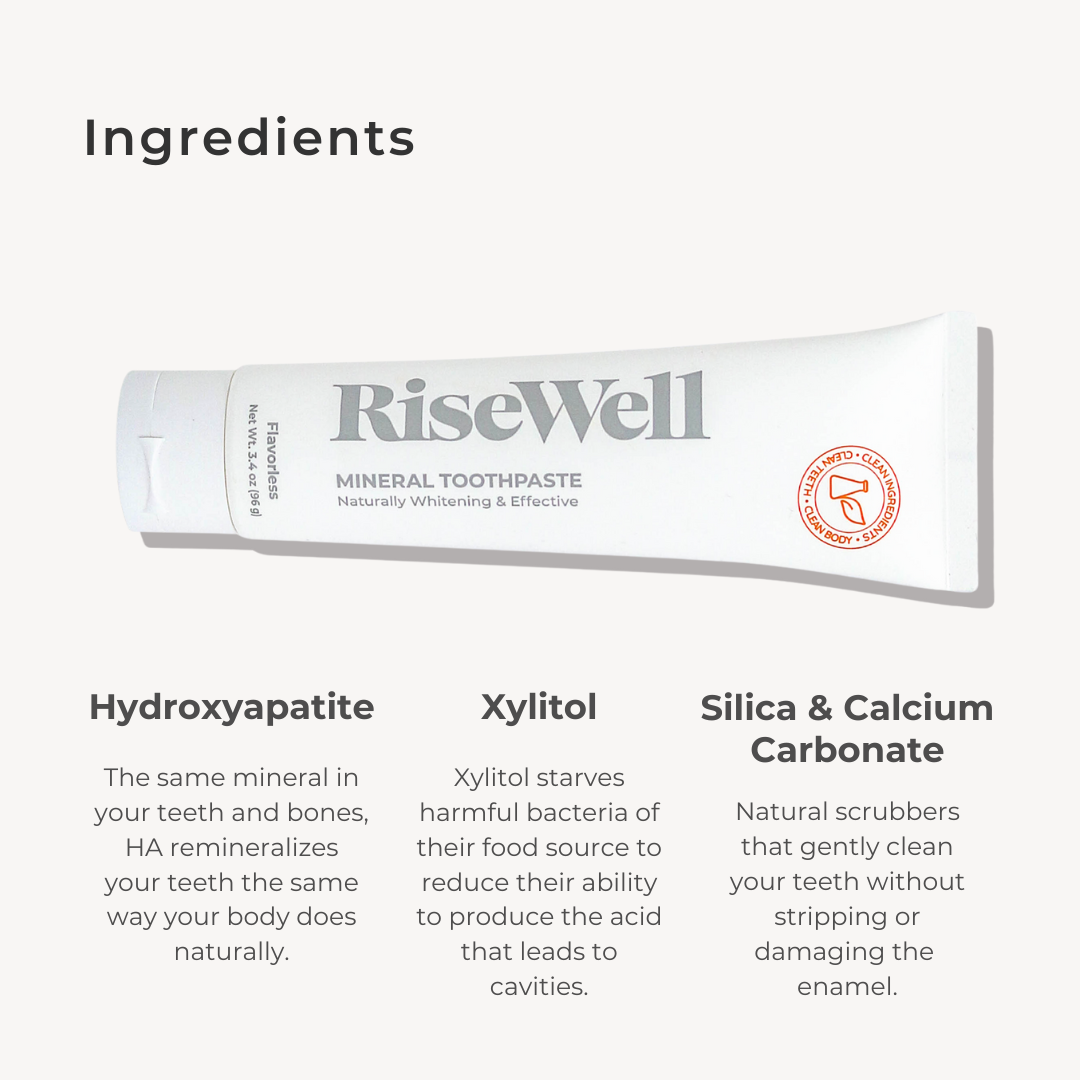 RiseWell Flavorless Mineral Toothpaste | Gentle & Effective Toothpaste